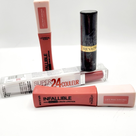L'Oreal | Makeup | Nwt 4 Pc Lipstick Bundle Loreal Infallible Revlon ...